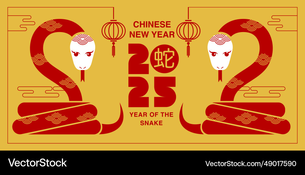 Lunar new year chinese 2025 Royalty Free Vector Image