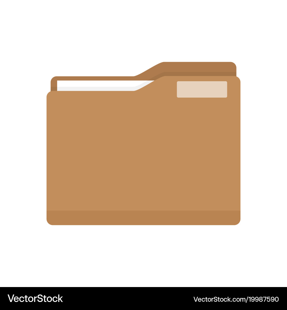 Manila folder with document Royalty Free Vector Image