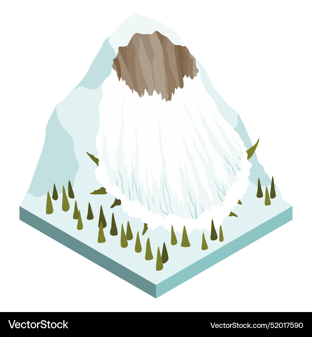 Nature disaster concept 3d isometric view include Vector Image