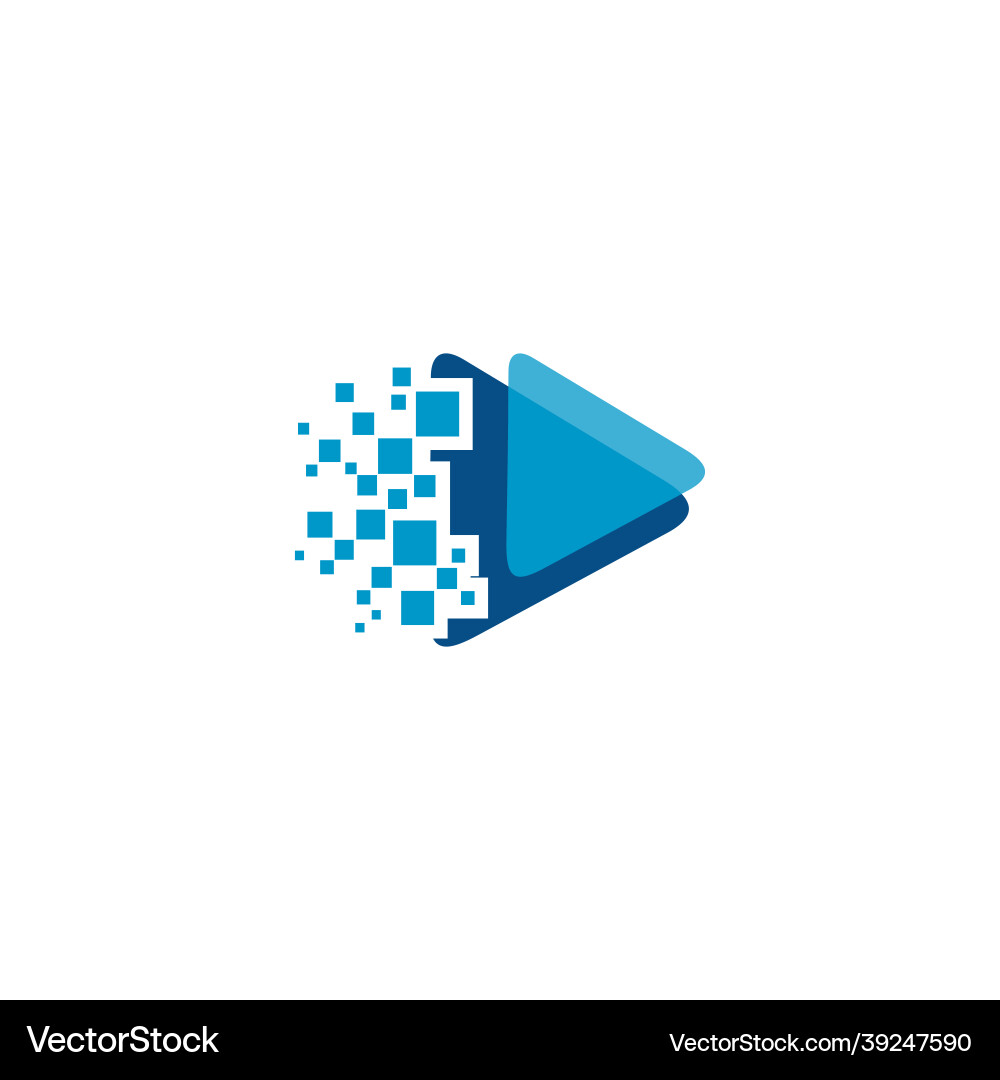 Pixel studio logo symbol template Royalty Free Vector Image