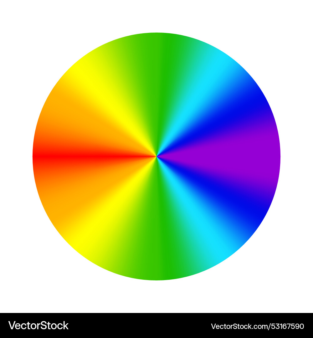 Rainbow gradient circle color wheel spectrum Vector Image