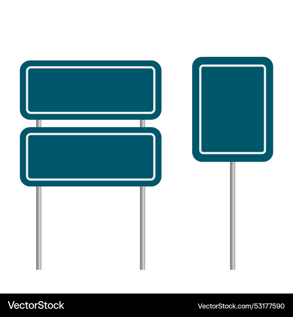 Sign road are empty mark location signs Royalty Free Vector