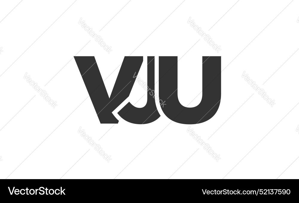 Vju Logo Design Vorlage mit stark und modern Vektorbild