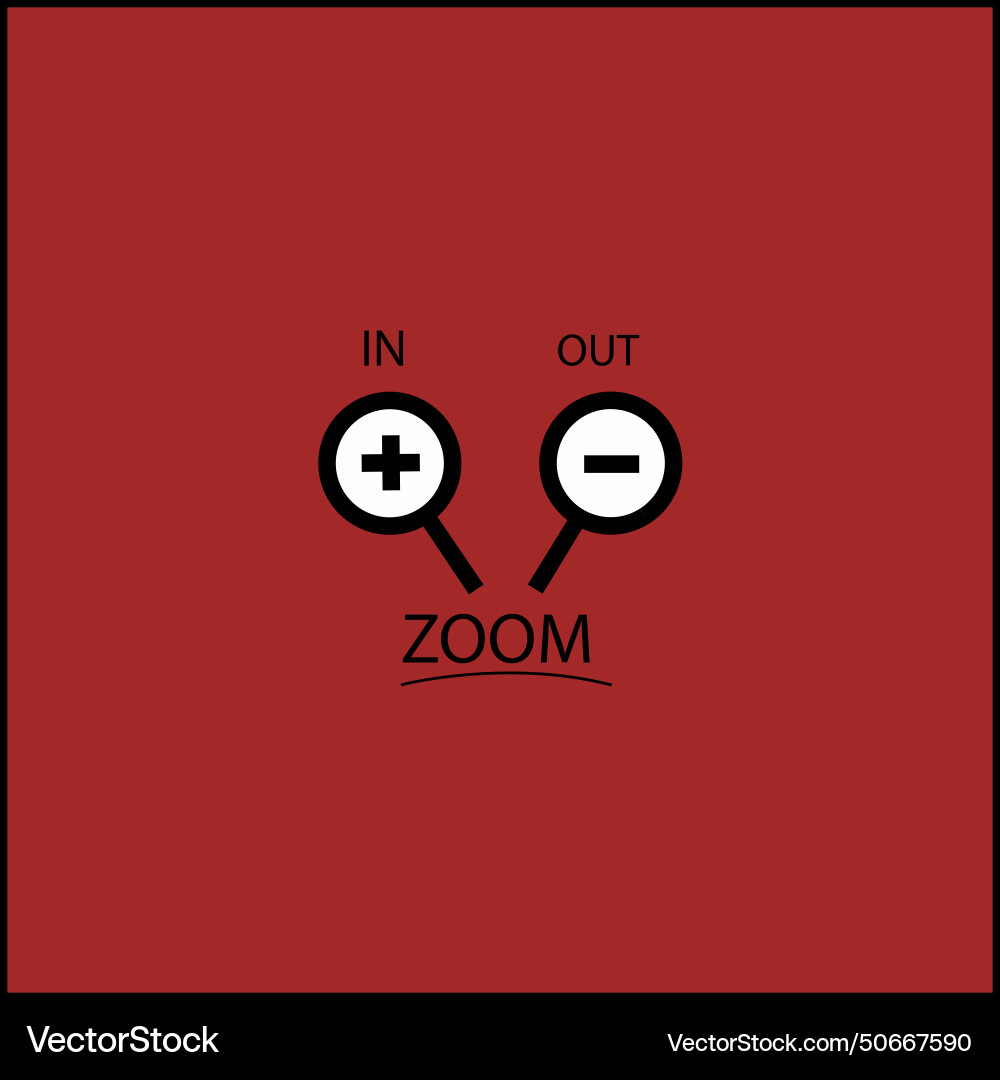 Zoom icon templates Royalty Free Vector Image - VectorStock