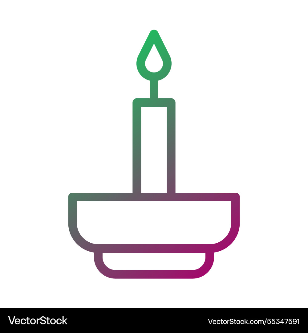 Candle gradient icon symbol sign element design Vector Image
