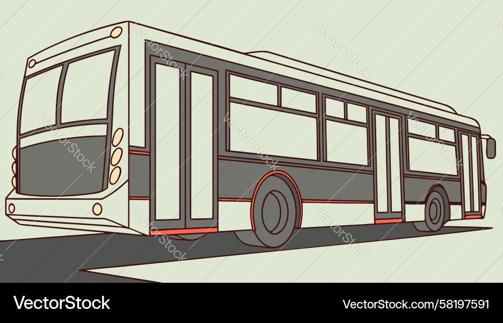 Contemporary City Bus – Rear View Royalty Free Vector