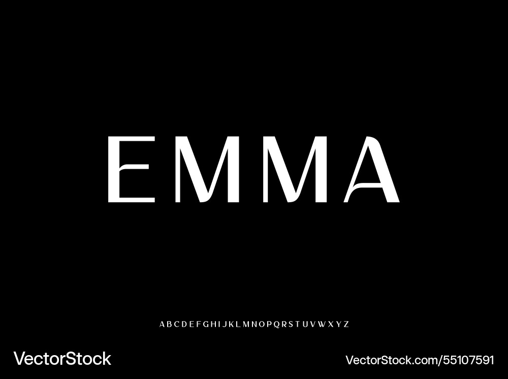 Elegant beautiful sans serif alphabet display Vector Image
