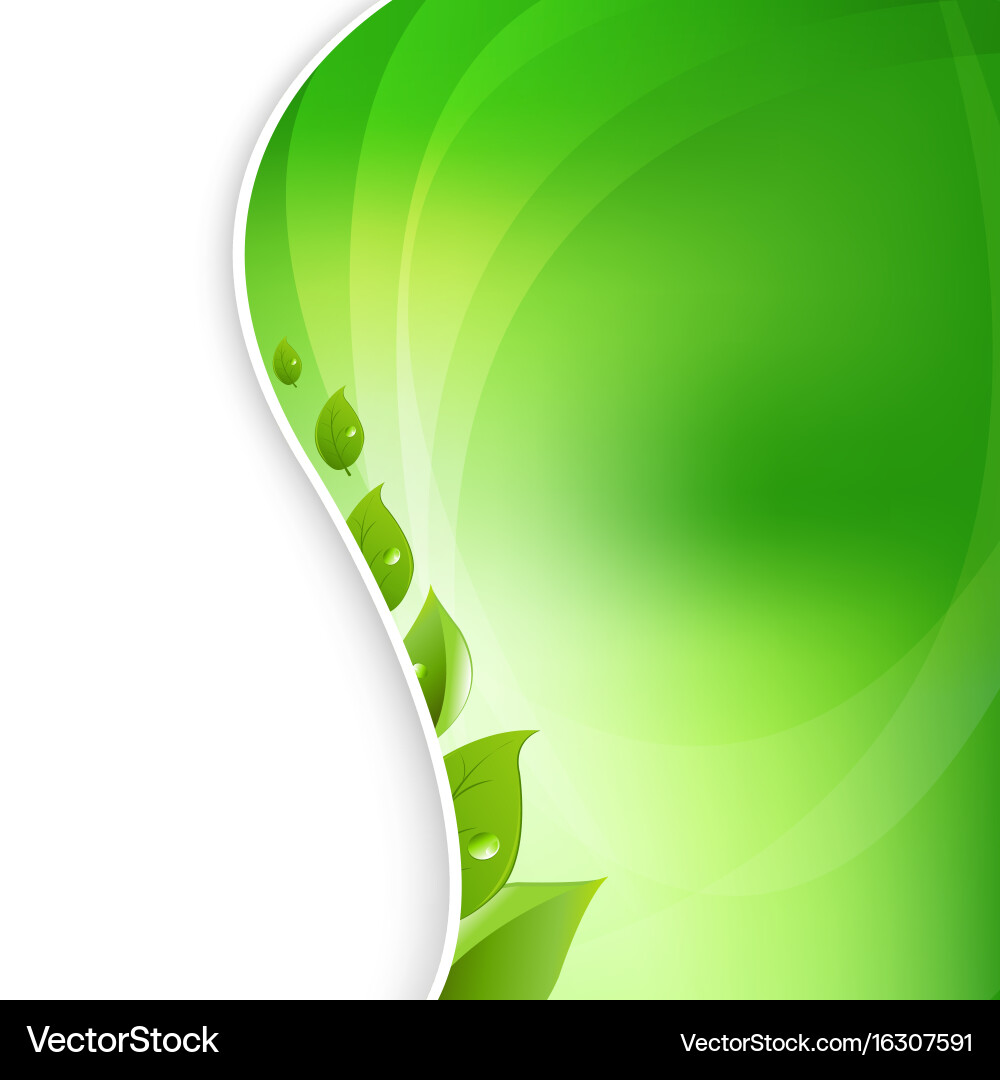 Green Leaf Gradient Background Royalty Free Vector Image
