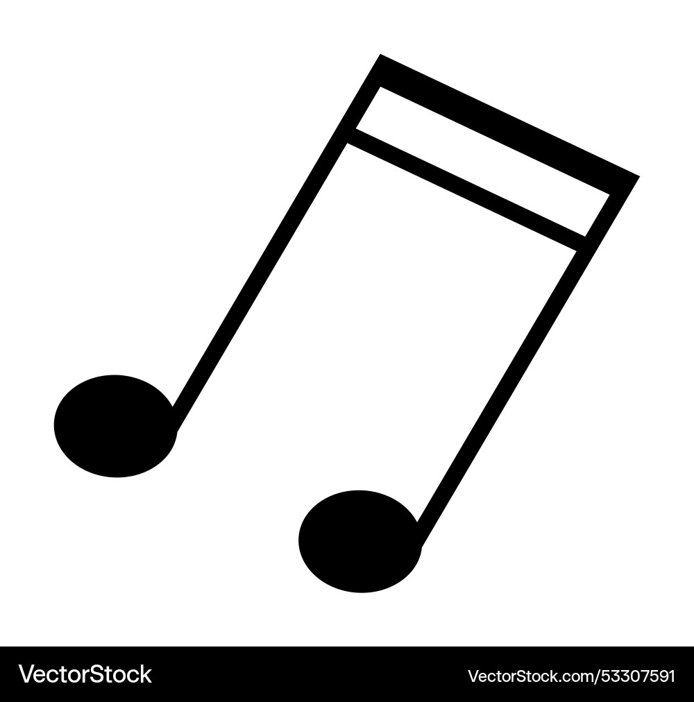 Simple black musical note symbol representing nine