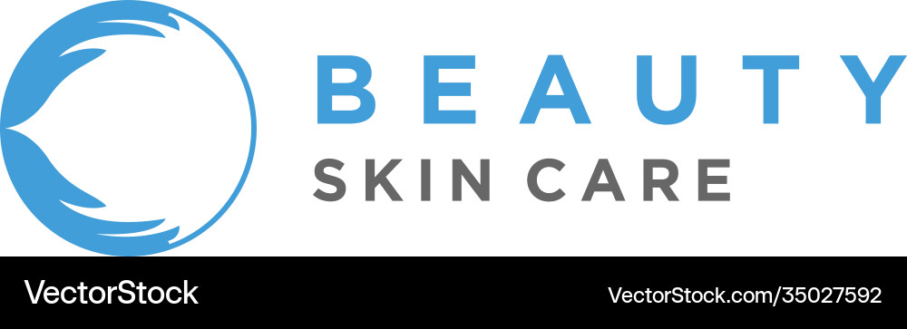 Beauty wellness logo design Royalty Free Vector Image