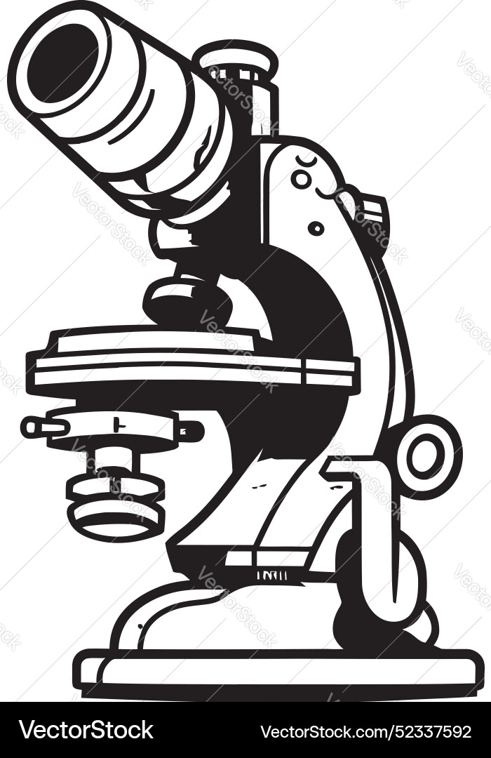Black scope insight logo design scientific Vector Image