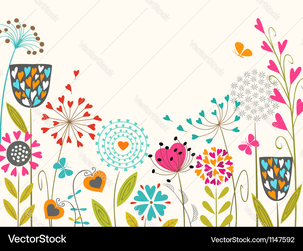 Floral spring design Royalty Free Vector Image