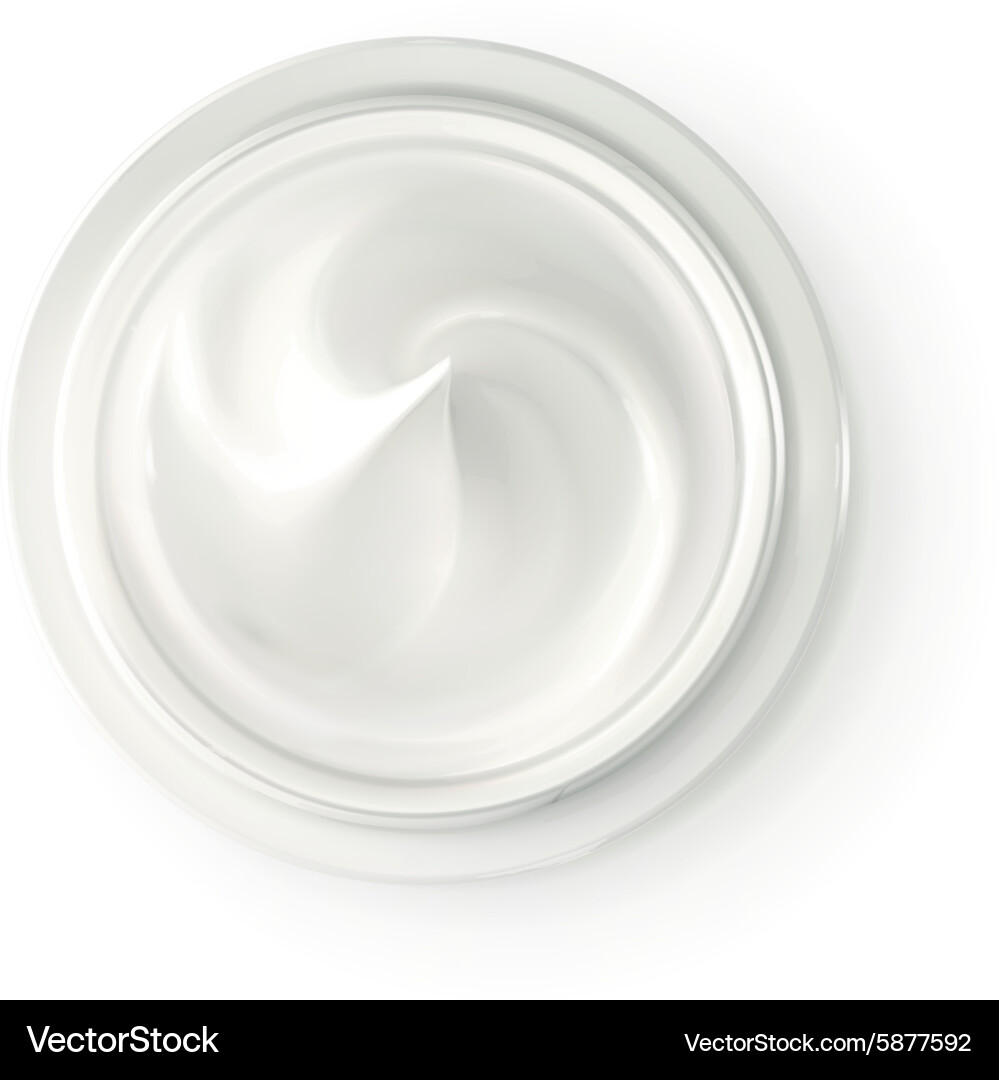 Hygienic cream top view Royalty Free Vector Image