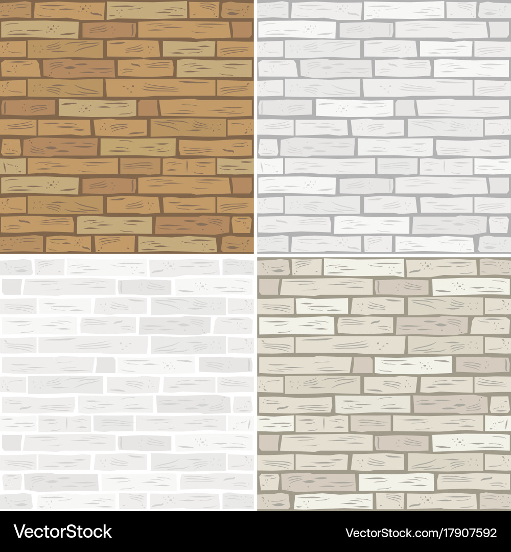 Set textures of brick Royalty Free Vector Image