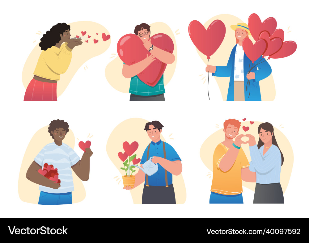 Sharing Love & Support Royalty Free Vector Image