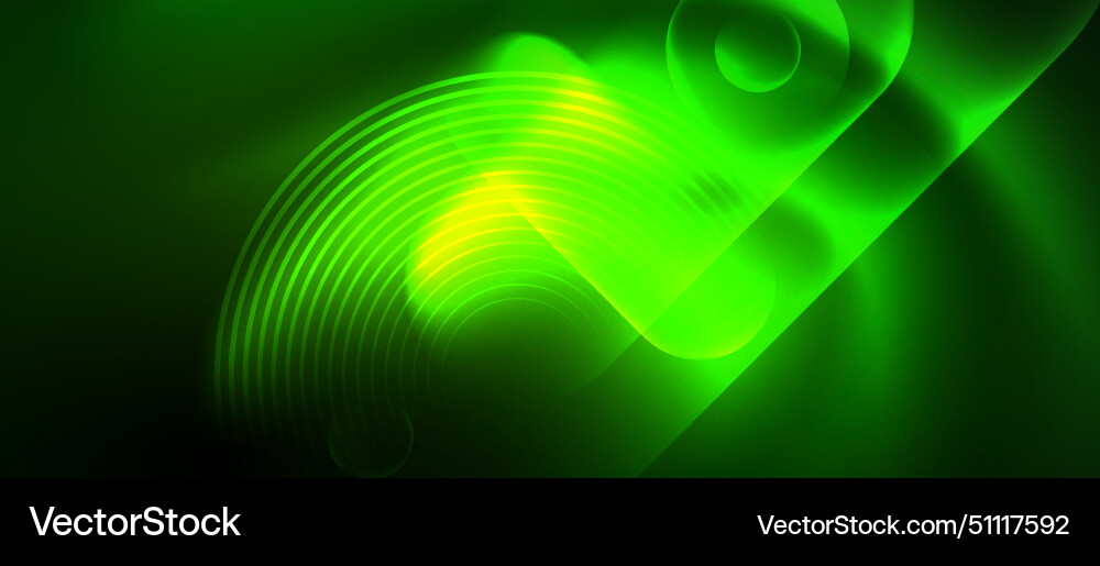 Visual effect lighting creates a neon green Vector Image