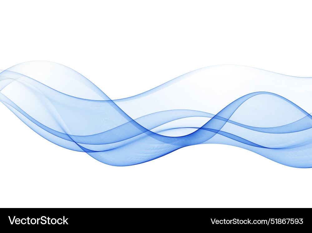 Abstract blue wave background flow wavy lines Vector Image