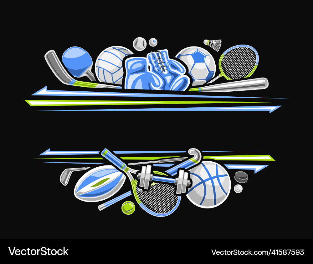 Border for sports equipment Royalty Free Vector Image