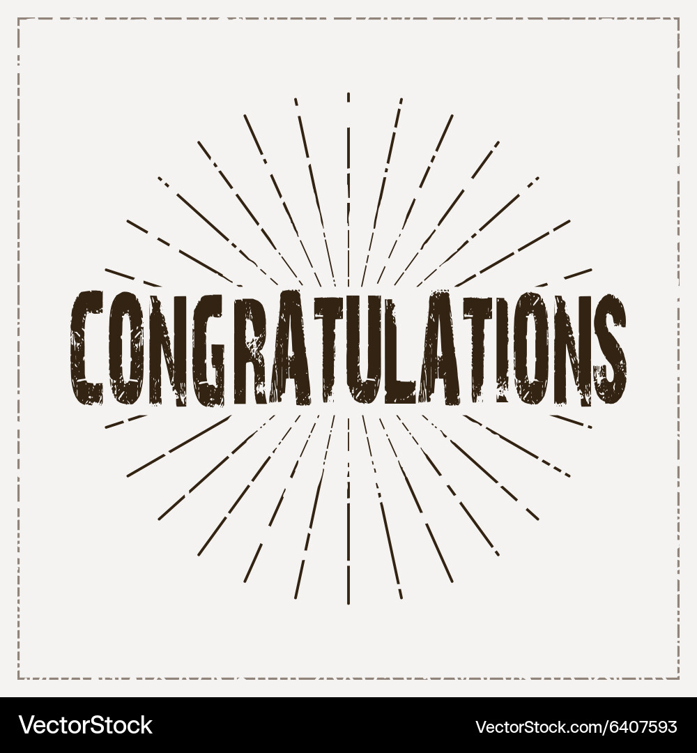 Congratulations card Royalty Free Vector Image