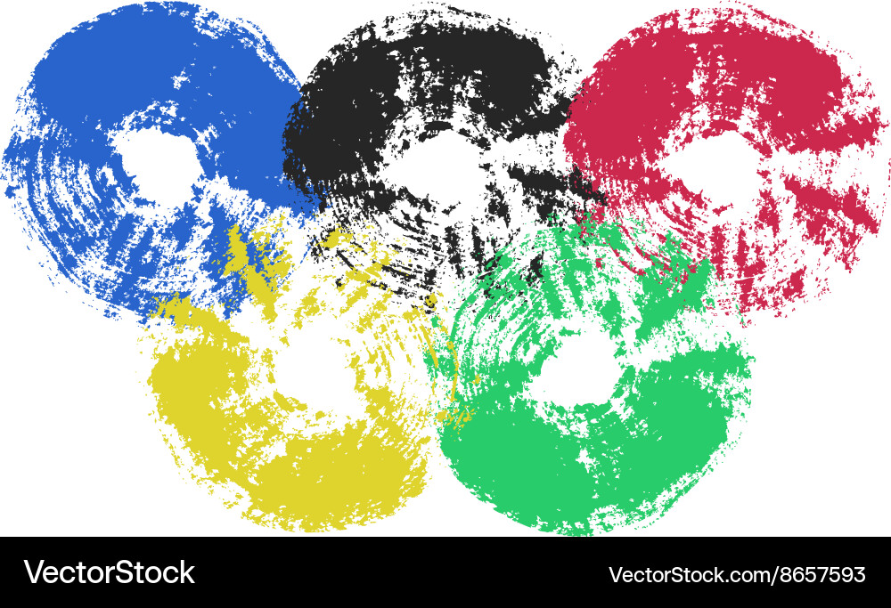 Five rings emblem Royalty Free Vector Image - VectorStock