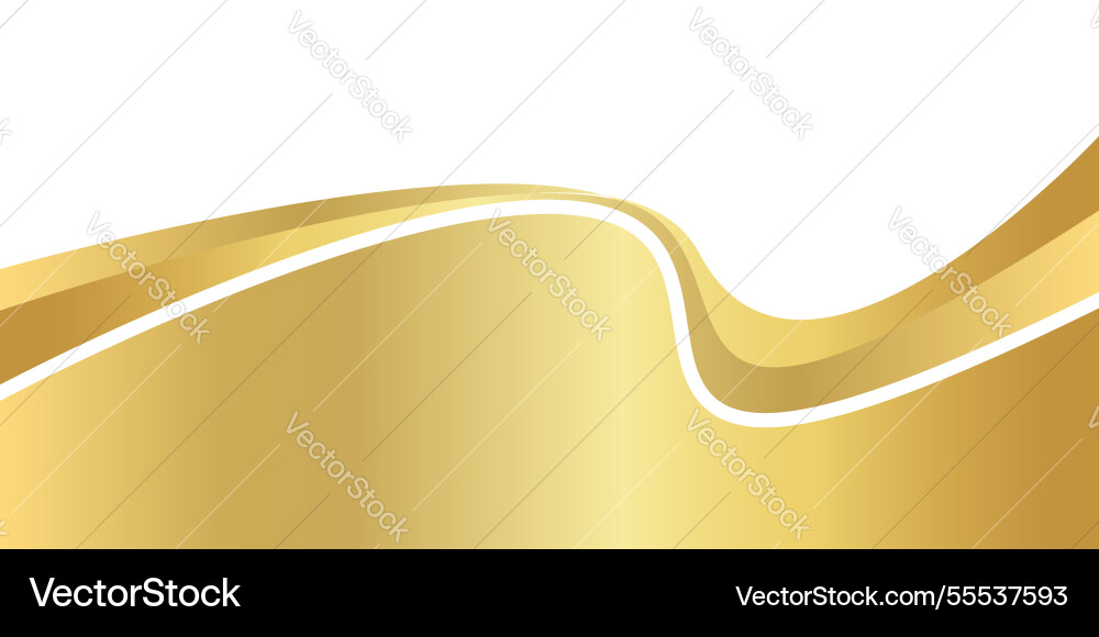 Gold gradient for banner golden wavy shape Vector Image