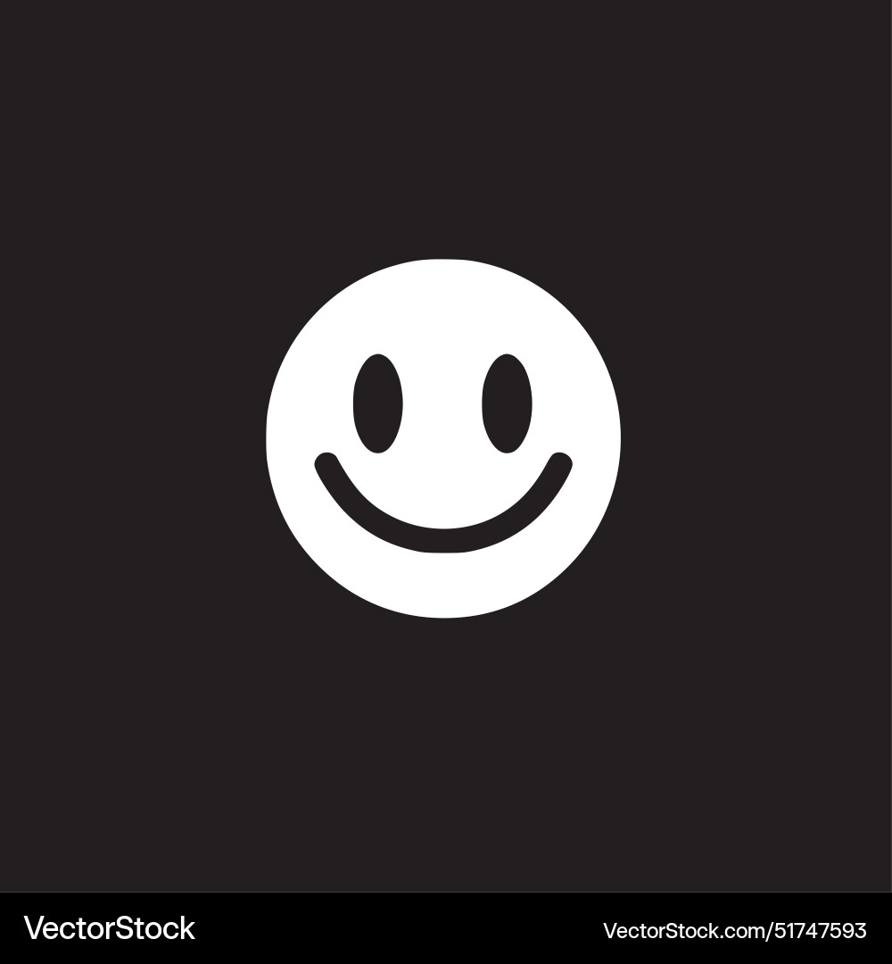Smiley face - minimalist and simple silhouette Vector Image