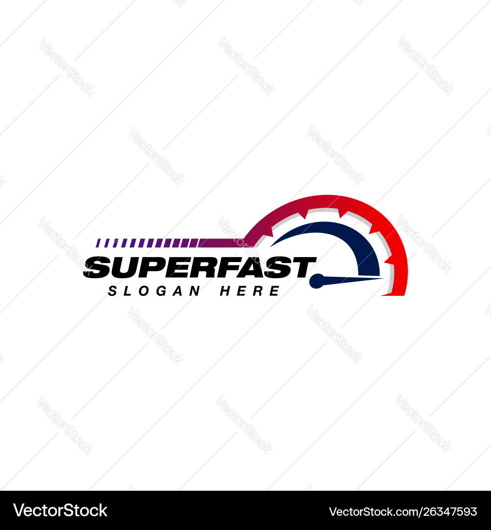 Speed logo design speedometer icon symbol Vector Image