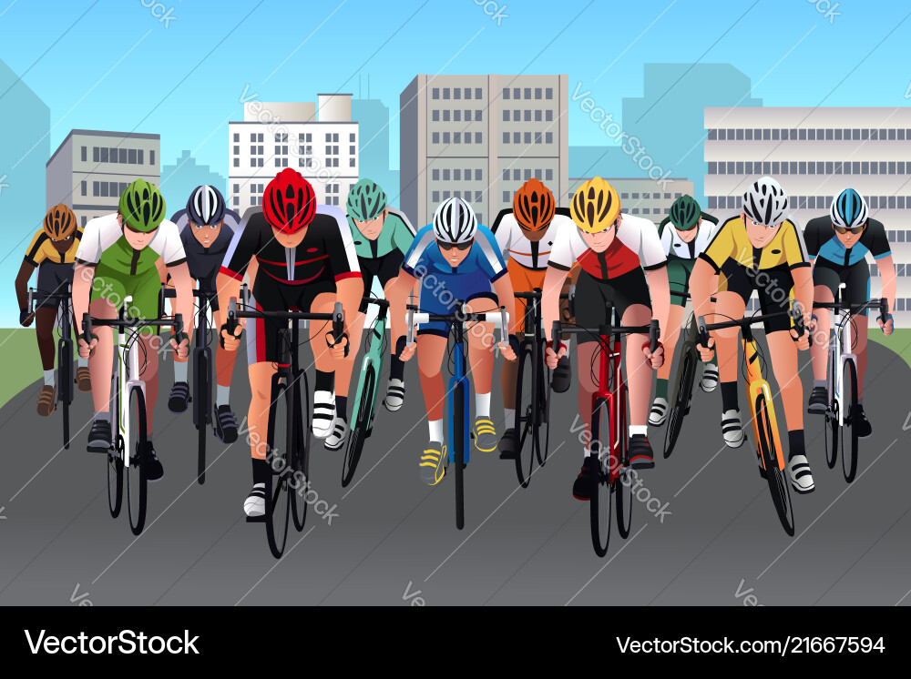 Bike race Royalty Free Vector Image - VectorStock