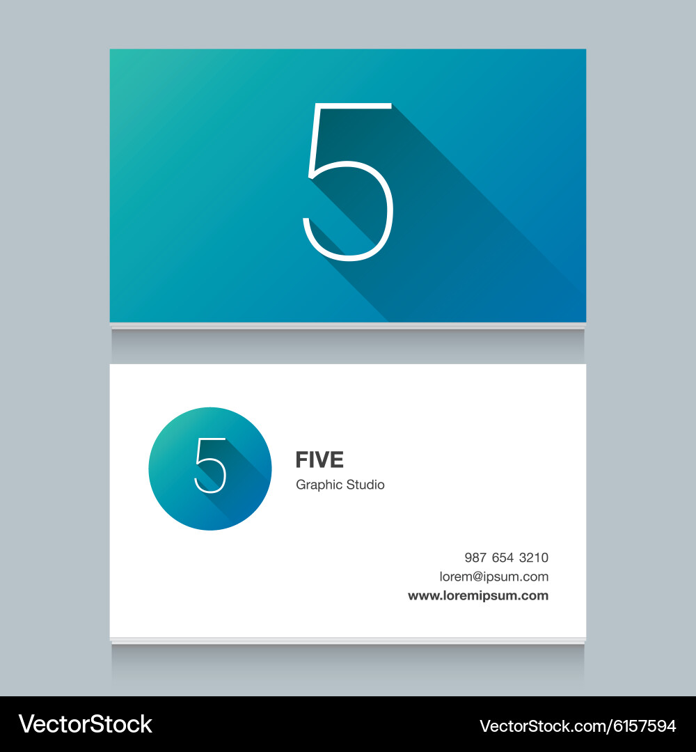 Business card number 5 Royalty Free Vector Image