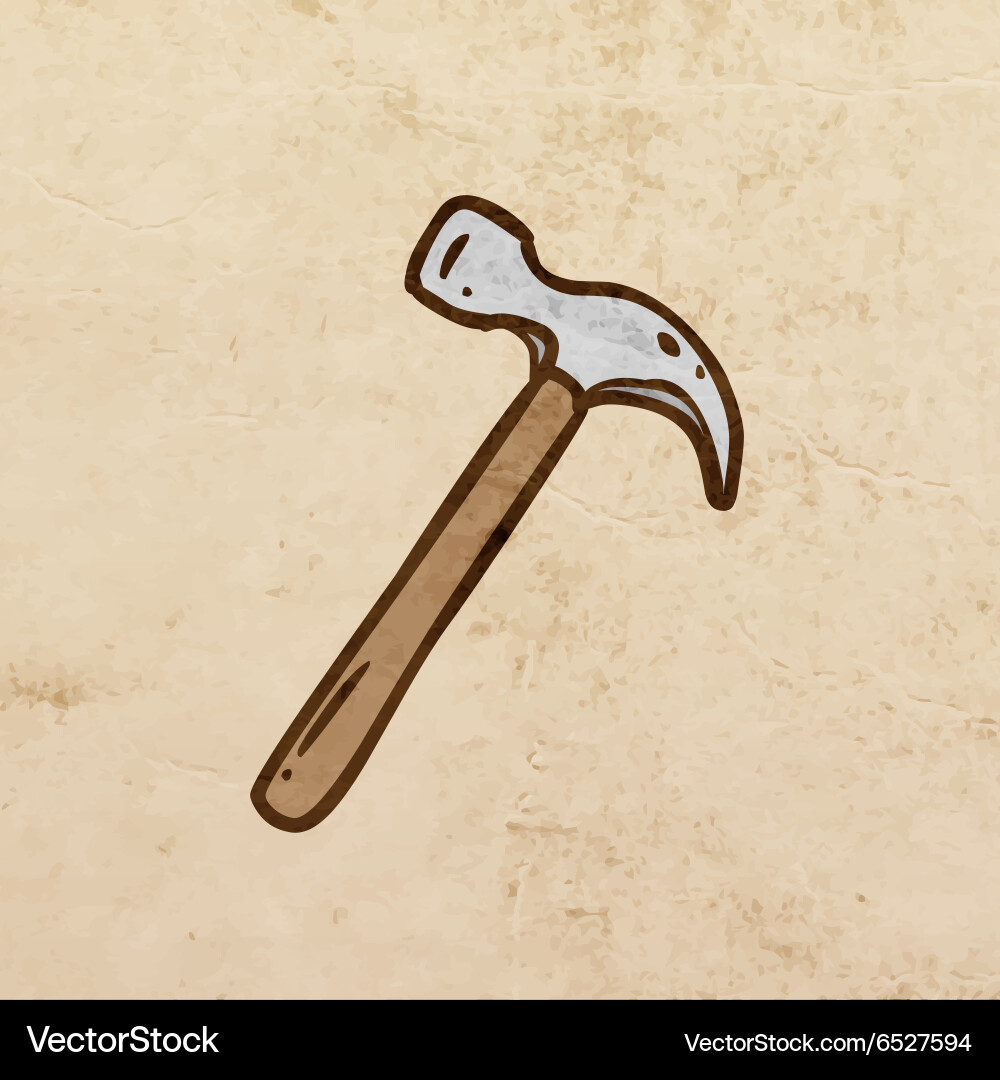 Cartoon Hammer Royalty Free Vector Image - VectorStock