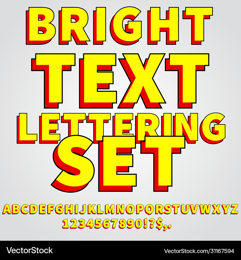 Cartoon style font Royalty Free Vector Image - VectorStock