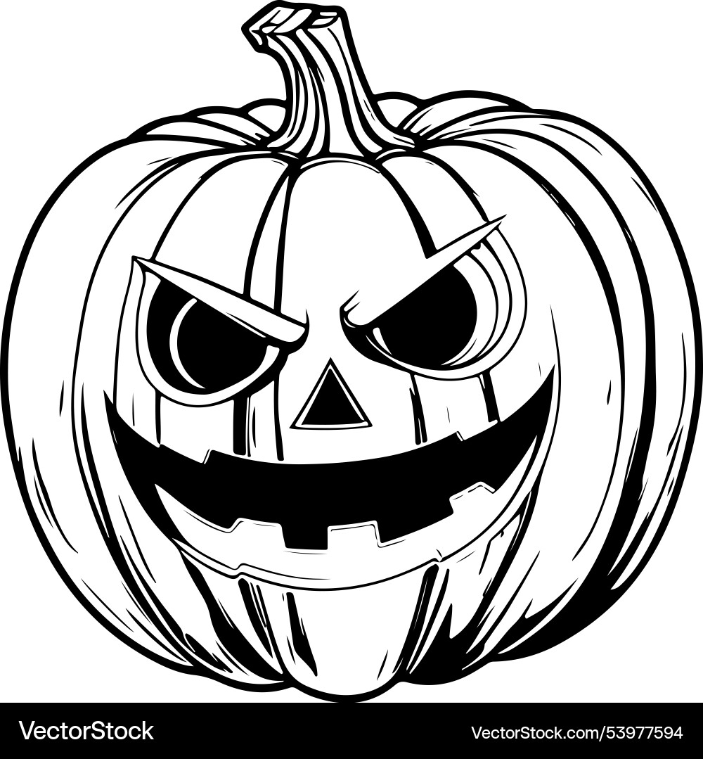 Halloween pumpkin coloring pag Royalty Free Vector Image
