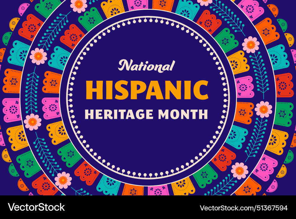 National hispanic heritage month celebration Vector Image