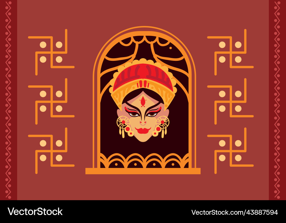 Navatri goddess durga Royalty Free Vector Image