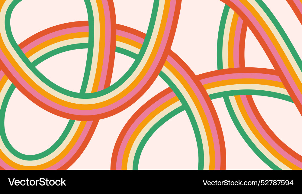 Retro abstract pattern with rainbow colors stripes
