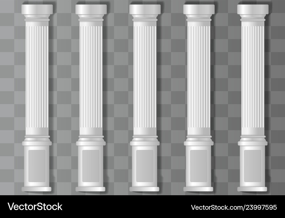 Antique white columns Royalty Free Vector Image