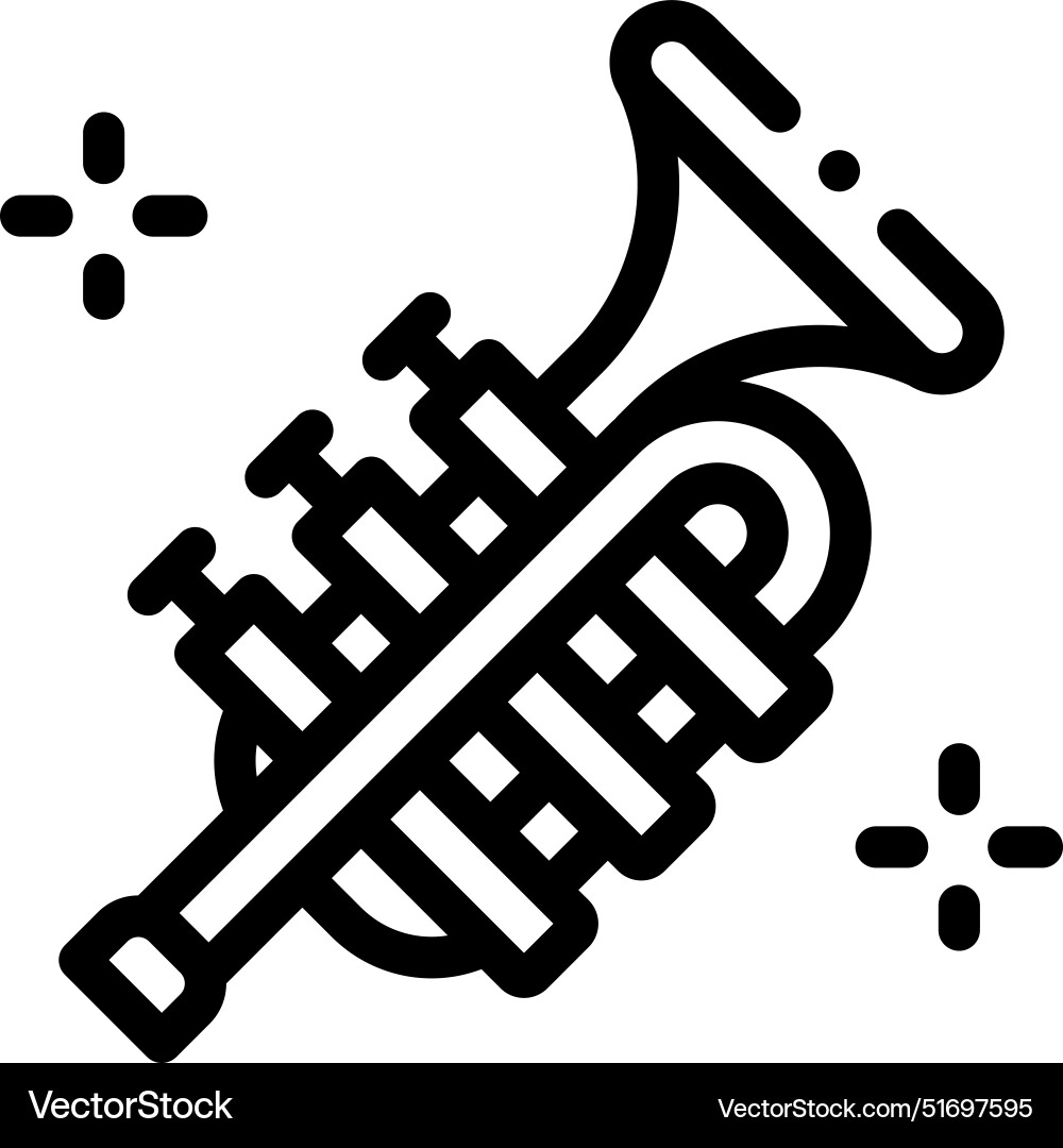 Blues icon thin linear style design isolated Vector Image