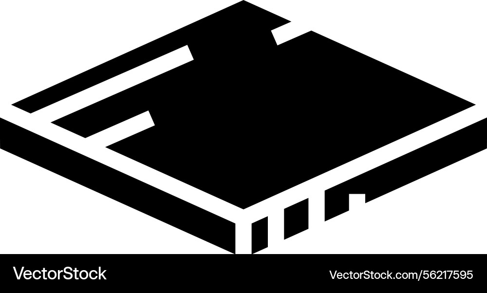 Concrete slab cement glyph icon Royalty Free Vector Image