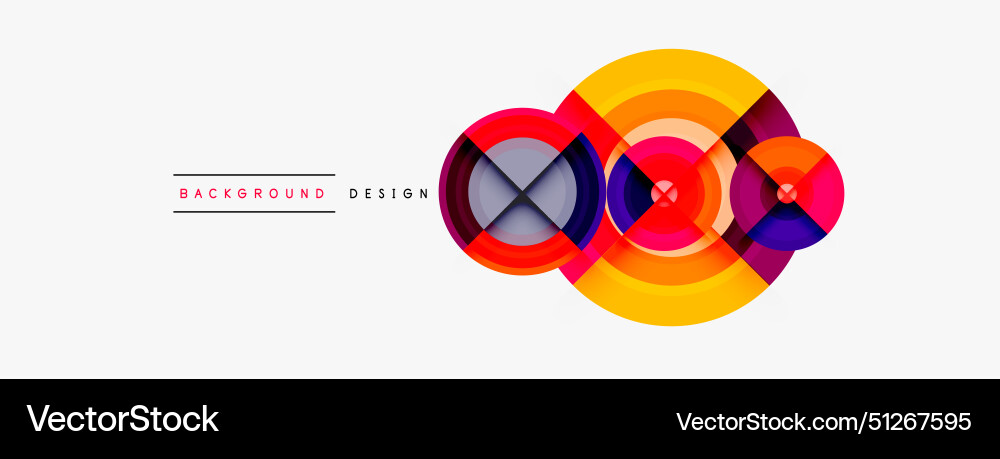 Creative circle geometric abstract background Vector Image