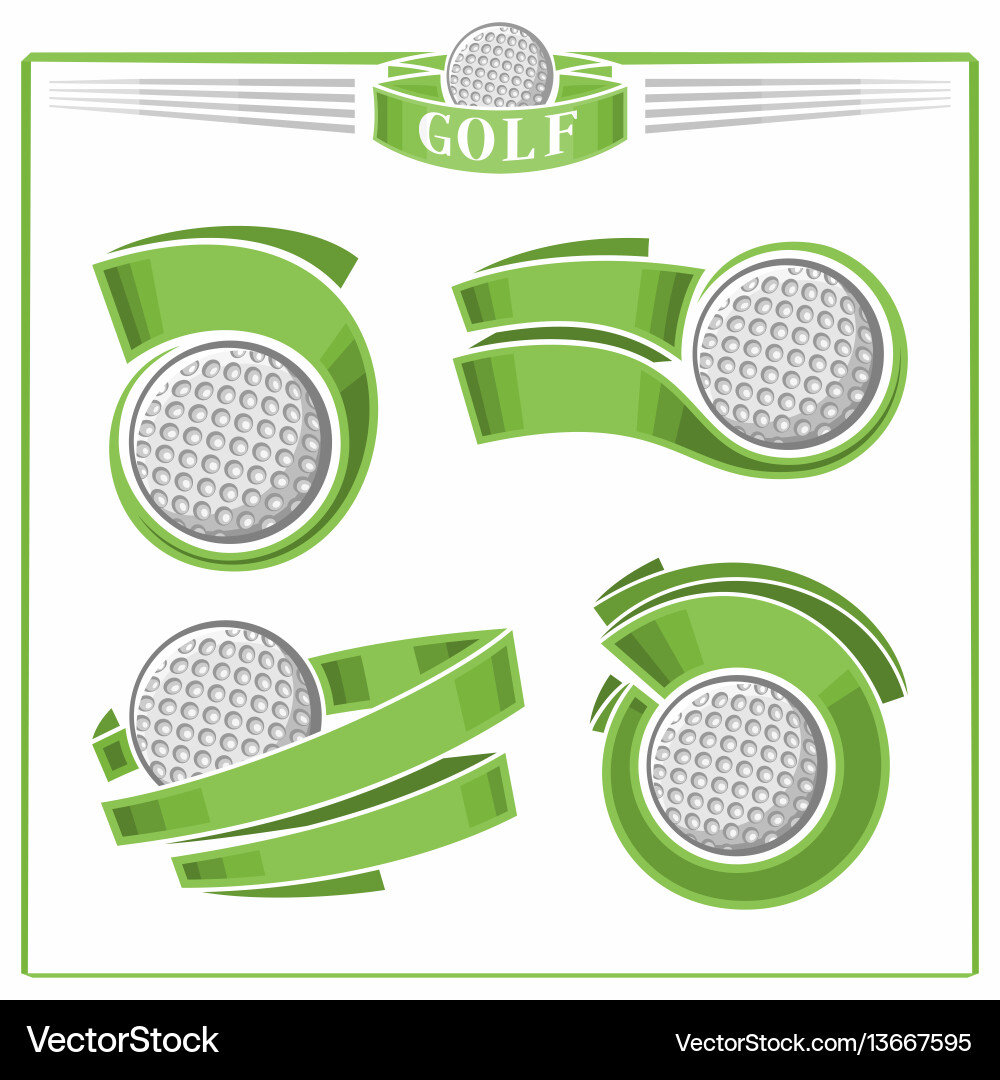 Golf balls Royalty Free Vector Image - VectorStock