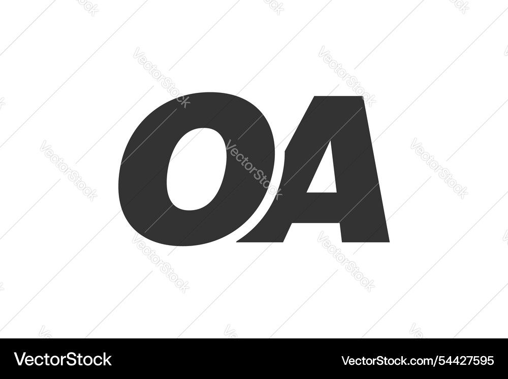 Oa techno editable font logo for corporate Vector Image