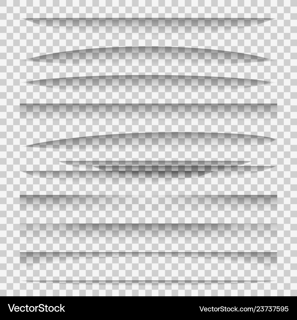 Shadow Line Dividers Royalty Free Vector Image