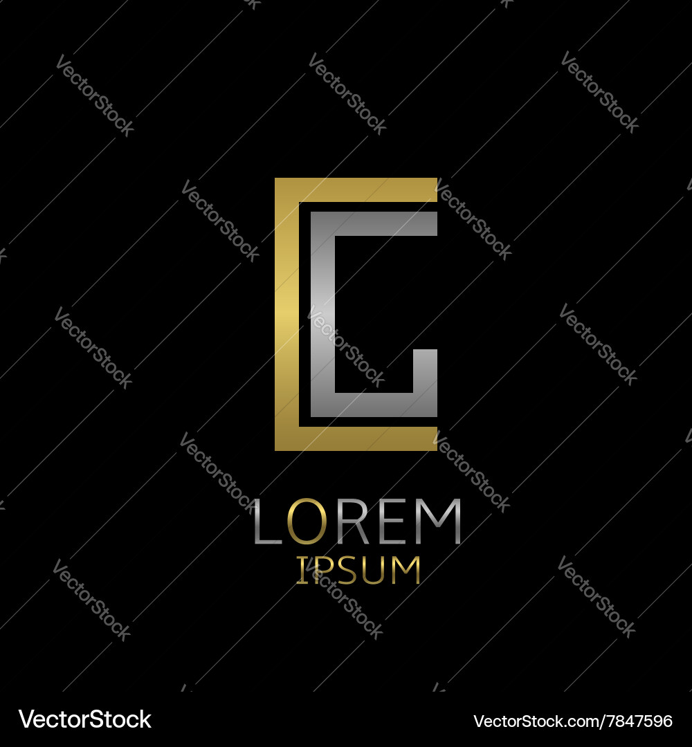 Cg letters logo Royalty Free Vector Image - VectorStock