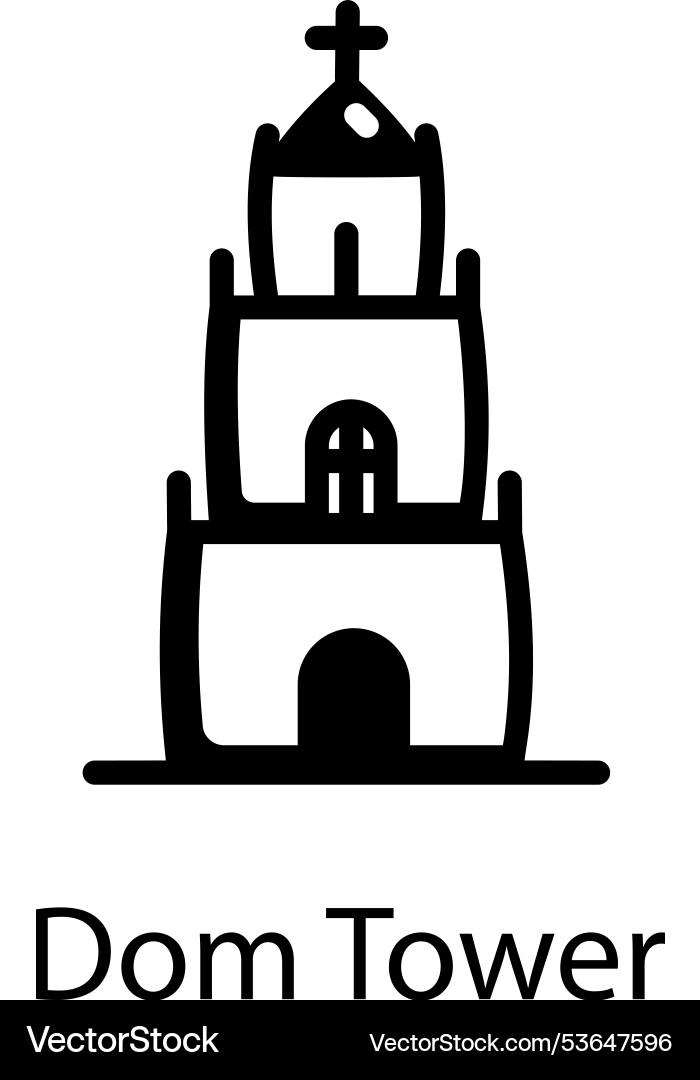 Dom tower Royalty Free Vector Image - VectorStock