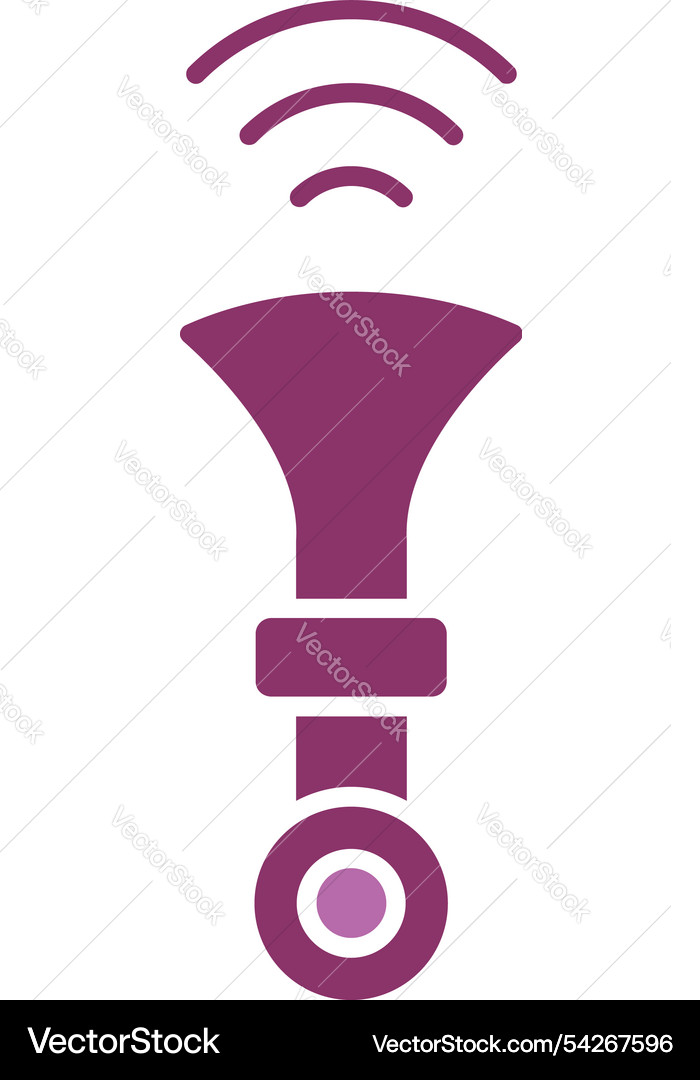 Horn glyph two colour icon Royalty Free Vector Image