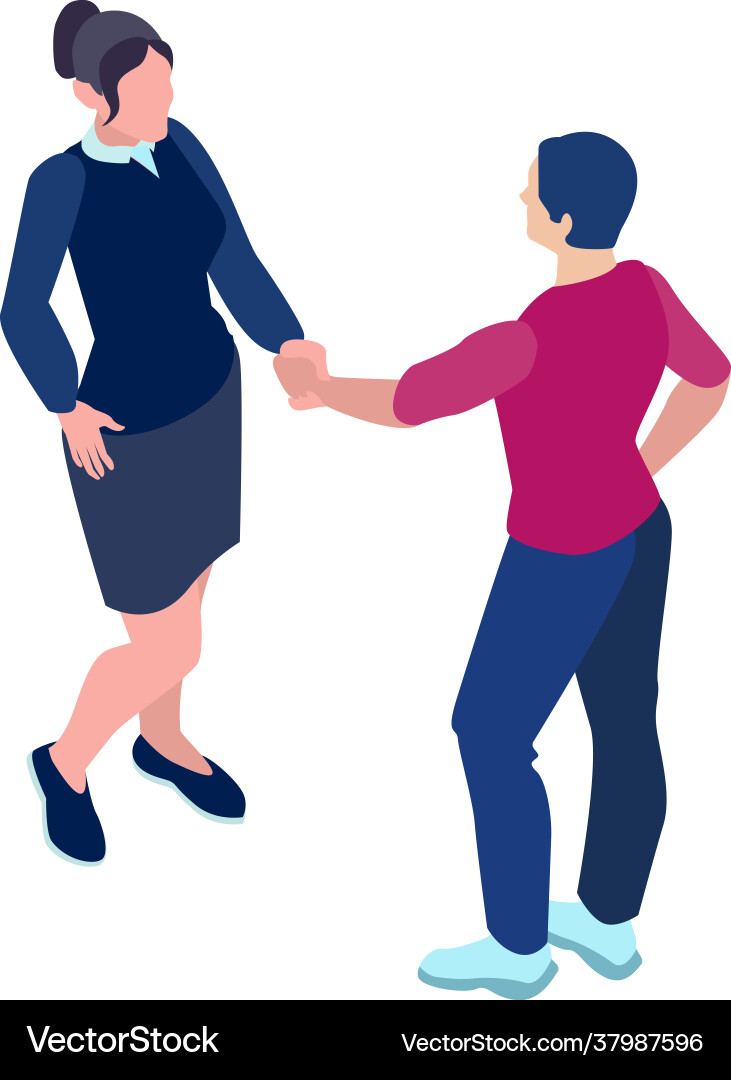 People greeting icon Royalty Free Vector Image