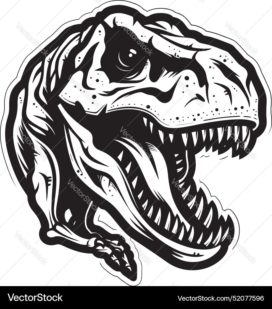 Rex resurgence t skeleton emblem tyrants Vector Image