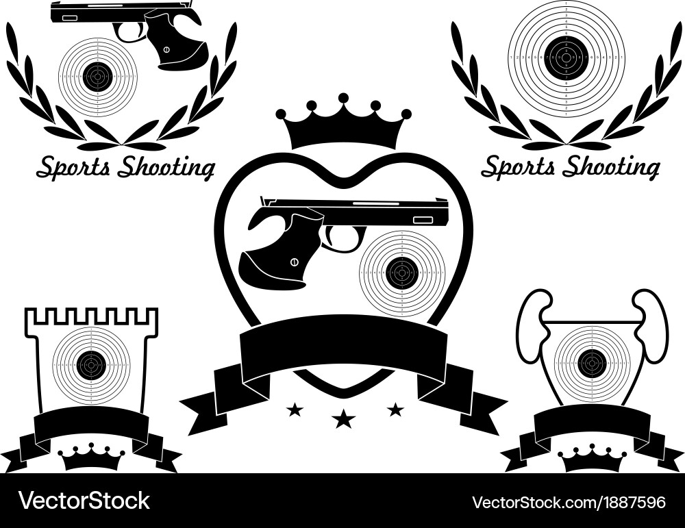 Sports shooting Royalty Free Vector Image - VectorStock