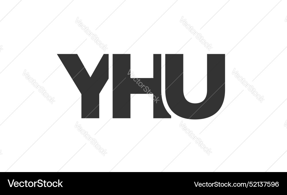 Yhu logo design template with strong and modern Vector Image
