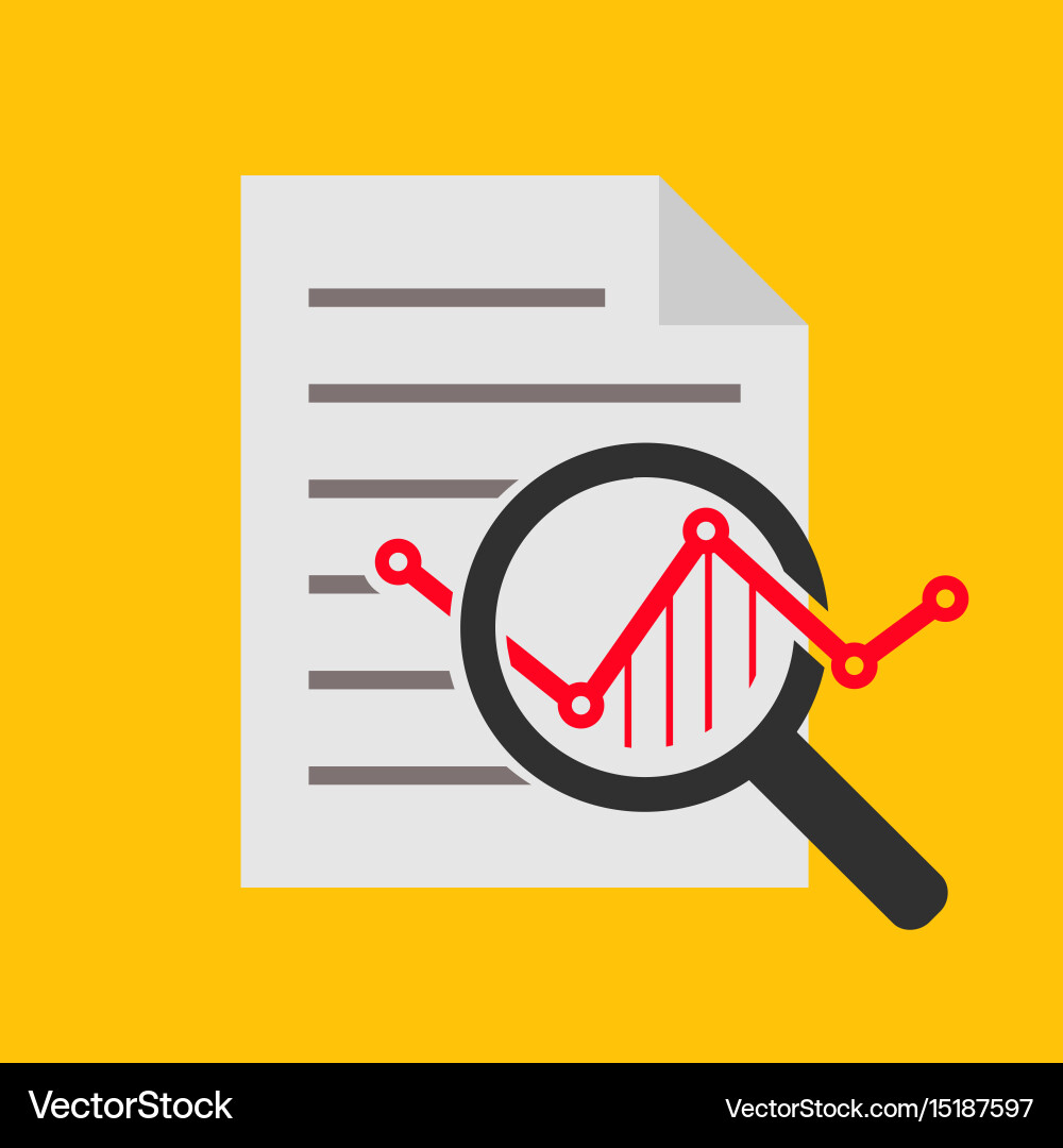 Analysis Line Icon - Reporting Royalty Free Vector Image